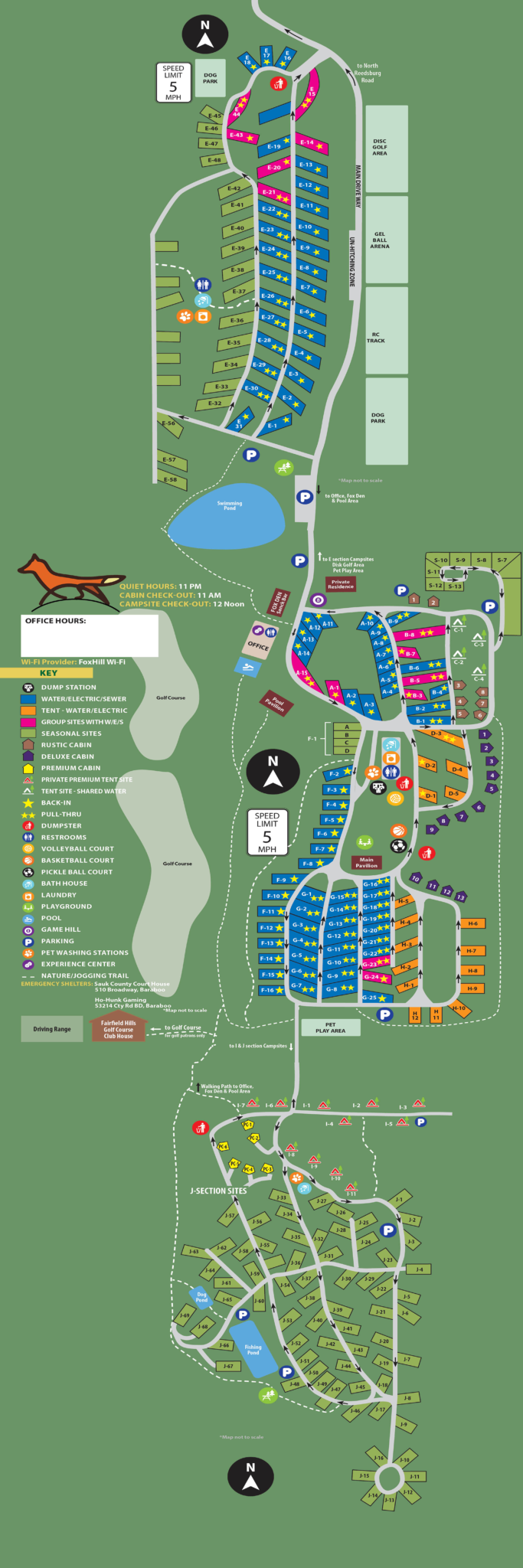 Campground Map - Fox Hill RV Resort